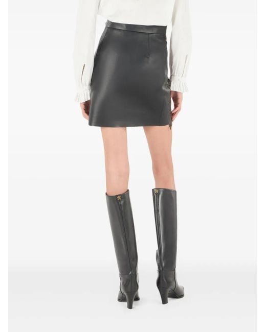 Roberto Cavalli Laser-Cut Roses Mini Skirt in Gray | Lyst