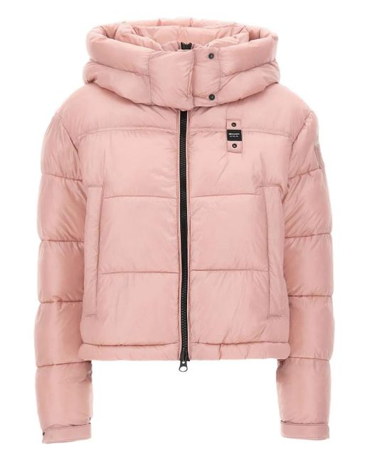 Blauer Detachable Hood Quilted Puffer Jacket in Pink | Lyst UK