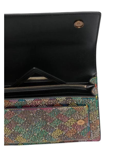 Kurt Geiger Embellished Logo Shoulder Bag in Brown | Lyst UK