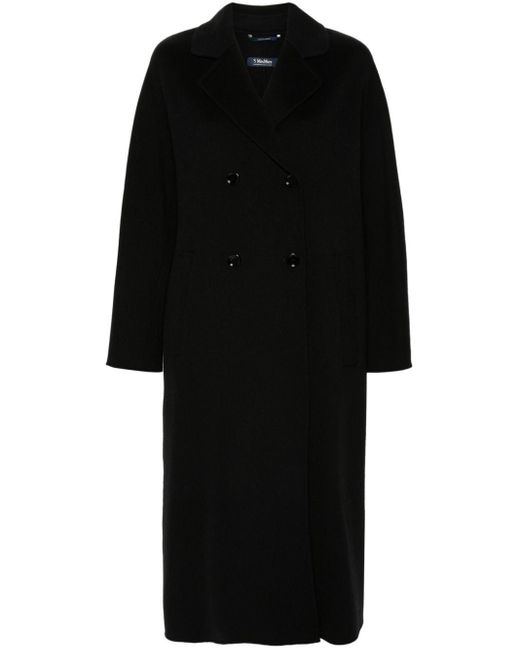 Max Mara Capi Double-Breasted Maxi Coat in Black | Lyst