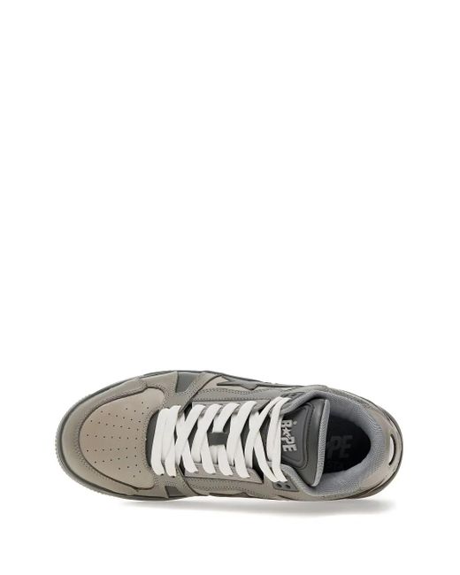 A Bathing Ape Bape Clutch Sta #1 Star-Patch Hi-Top Sneakers in Gray for Men | Lyst