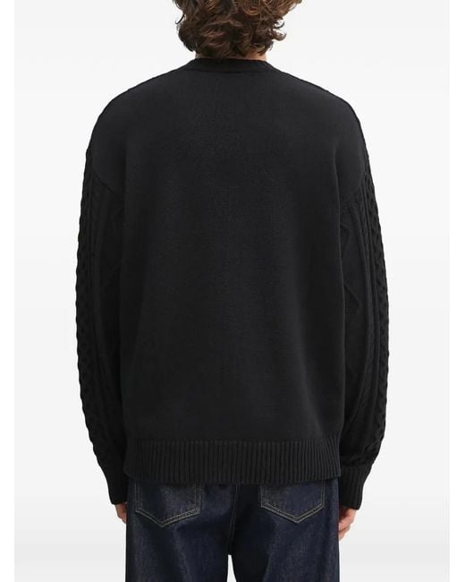Carhartt Cable-Knit Logo Sweater in Black for Men | Lyst UK