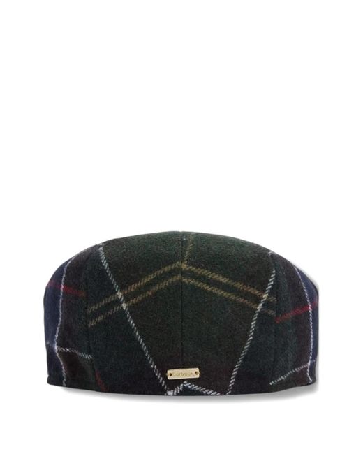 Barbour Galli Tartan Flat Cap in Black | Lyst UK