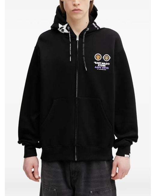 Aape By A Bathing Ape X Baby Milo Graphic-Print Hoodie in Black for Men ...