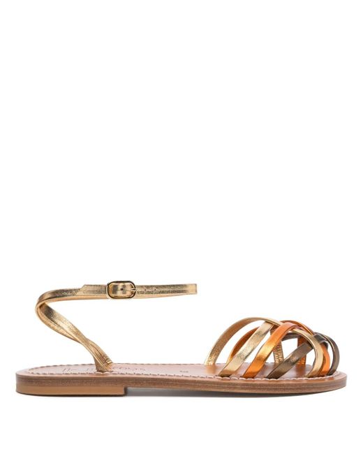 K. Jacques Demetria Flat Sandals in Brown | Lyst
