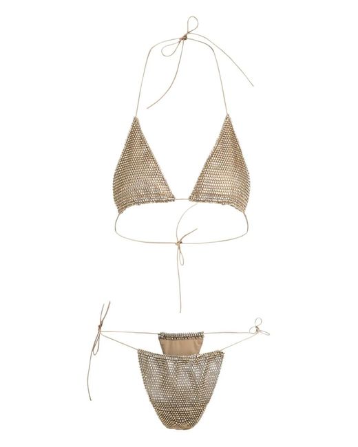 Santa Brands Orchid Triangle Bikini in White | Lyst UK
