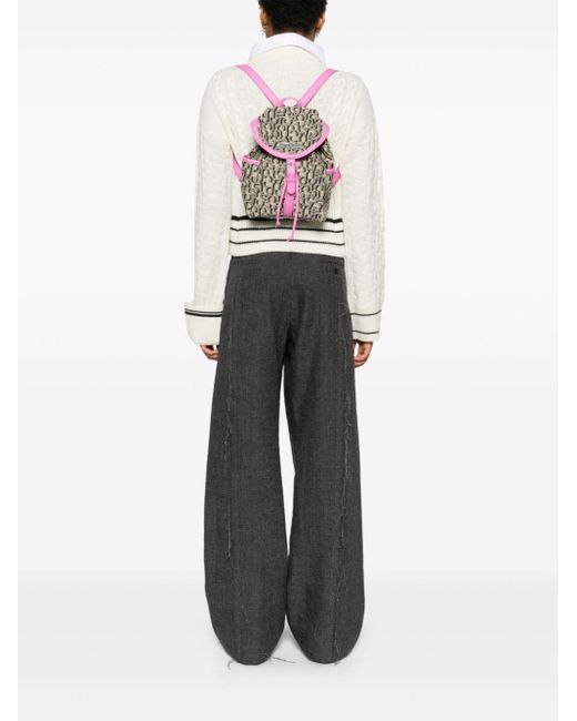 Acne Studios Mini Monogram Backpack in White | Lyst