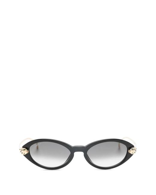 Cartier Cat-Eye Sunglasses in White | Lyst UK