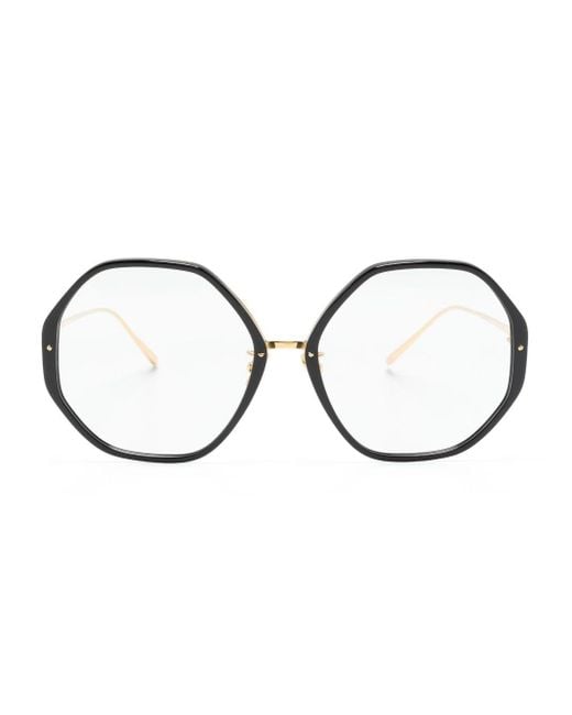Linda Farrow Oversize-Frame Optical Glasses in Black | Lyst