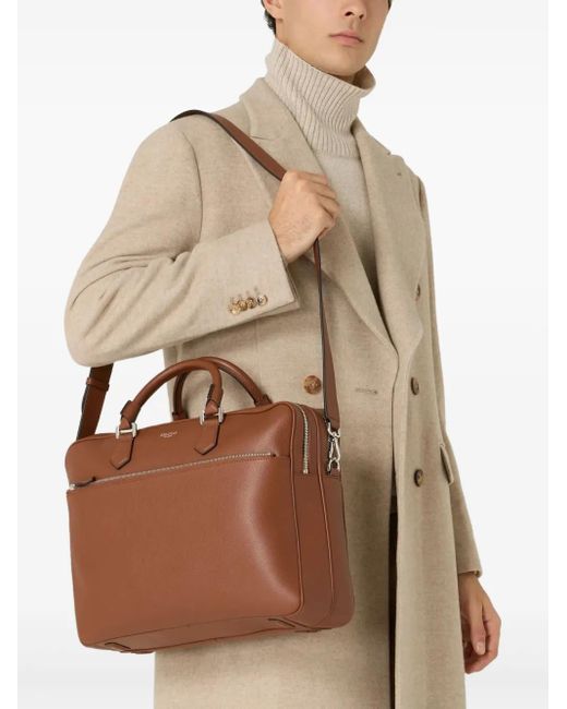 Serapian Leather Laptop Bag in Brown for Men | Lyst