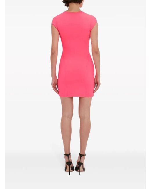 Victoria Beckham Vb Body Knitted Minidress in Pink | Lyst