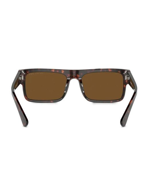 Prada Rectangle-Frame Sunglasses in Brown | Lyst UK