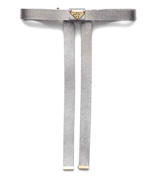 Prada Logo Hair Clip in White | Lyst UK