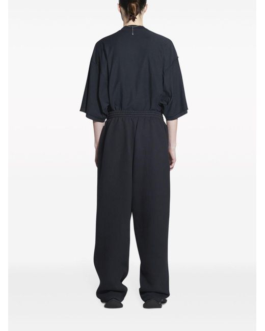 Balenciaga Wide-Leg Extra-Long Track Pants in Blue for Men | Lyst