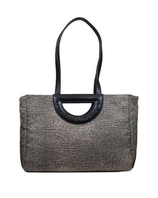 Borbonese Large Bouche Shopper Tote Bag in Black | Lyst