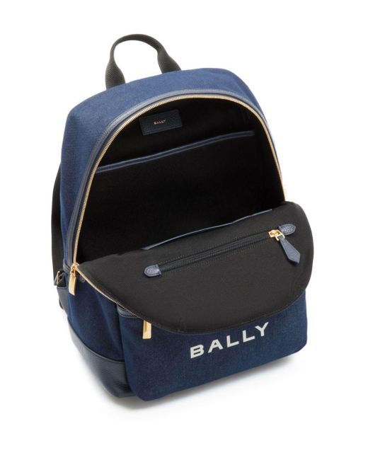 Bally Denim Backpack in Blue for Men | Lyst