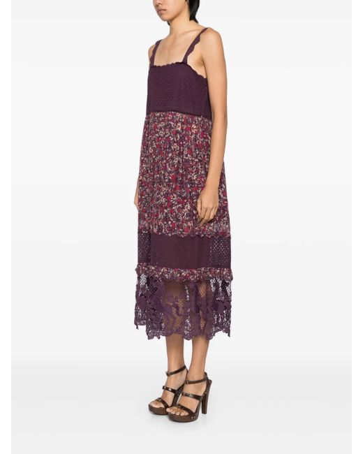 FARM Rio Chelsea Garden Embroidered Dress in Purple | Lyst