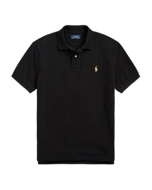 Polo Ralph Lauren Polo Pony Cotton Polo Shirt in Black for Men | Lyst UK