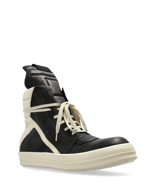 Rick Owens Geobasket Sneakers in Black for Men | Lyst