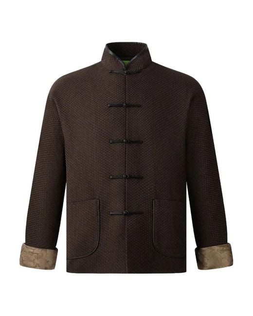 Shanghai Tang Frog-Button Jacket in Black for Men | Lyst UK