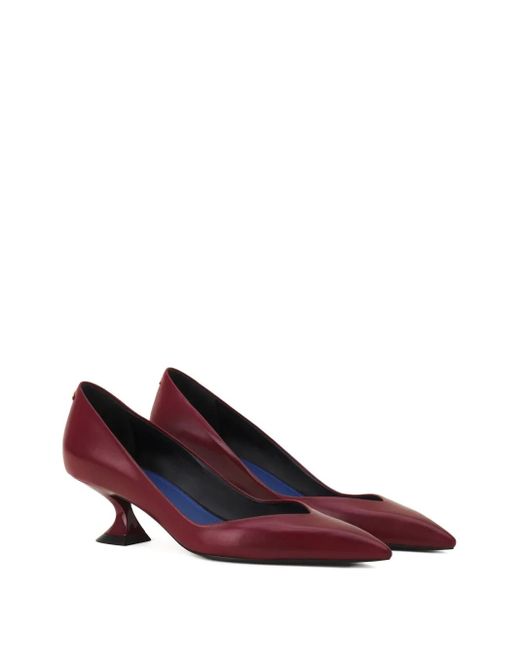 Lanvin Sculpted-Heel Pumps in Red | Lyst