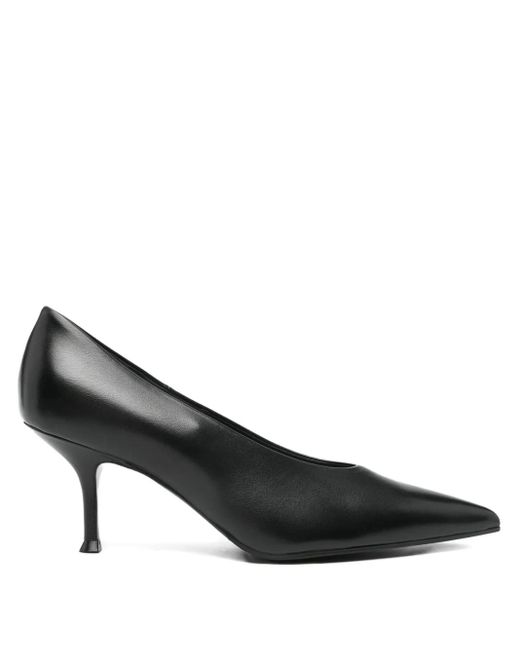 Lella Baldi 75Mm Leather Pumps in Black | Lyst UK