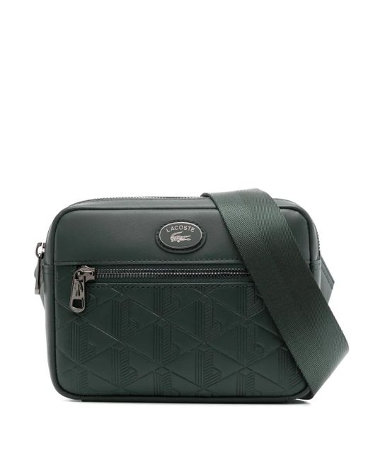 Lacoste Monogram Reporter Bag in Green for Men | Lyst