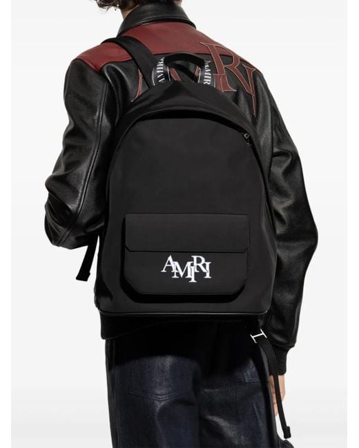 Amiri Logo-Embroidered Backpack in Black for Men | Lyst