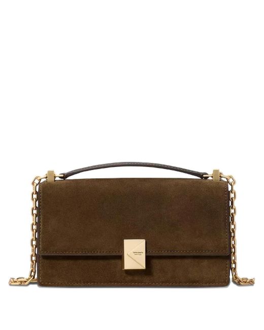 Kate Spade Mini Deco Suede Shoulder Bag in Brown | Lyst