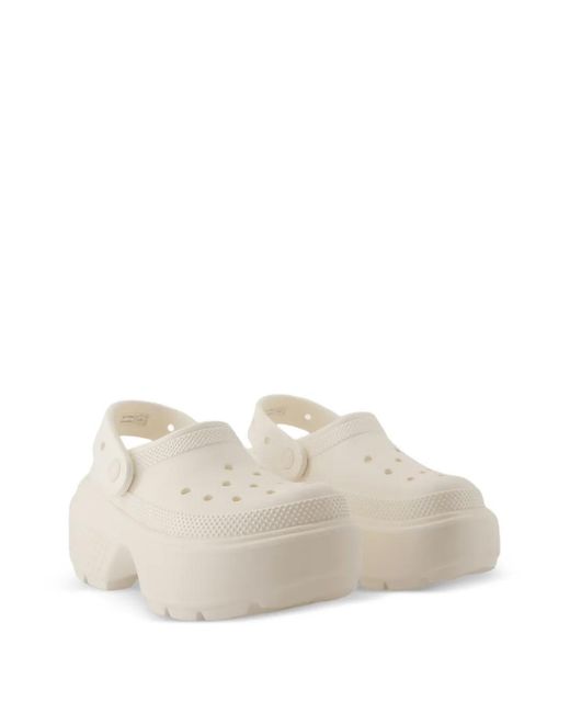 Crocs™ Platform-Sole Clogs in Gray | Lyst