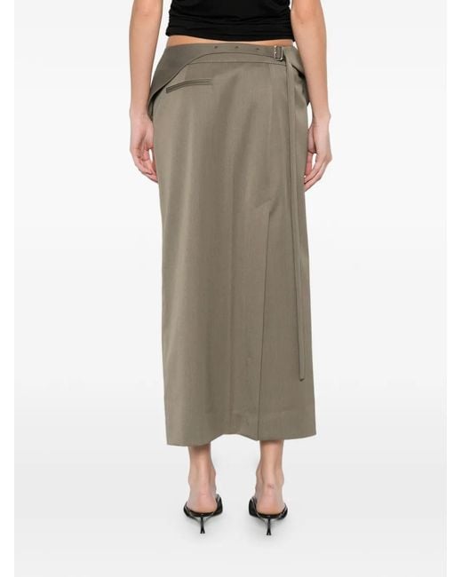 Victoria Beckham Wrap Skirt in Grey | Lyst UK