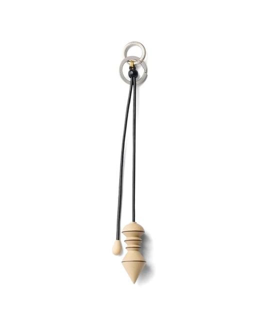 Lemaire Geometric-Pendant Cord Keychain in White | Lyst UK