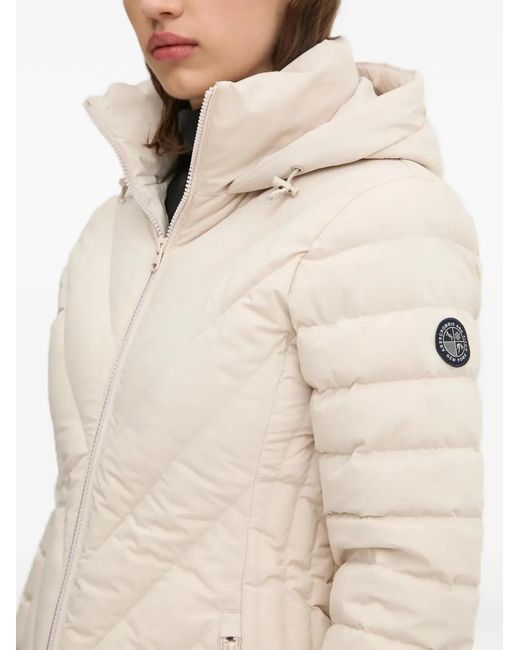 Abercrombie & Fitch Quilted-Pattern Padded Jacket in Natural | Lyst UK