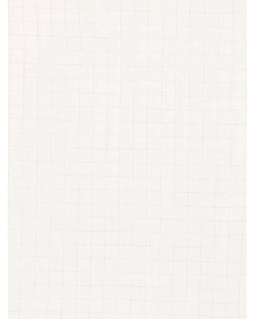 TOTEME Checked Scarf in White | Lyst