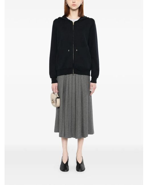 N.Peal Cashmere Double-Faced Hoodie in Black | Lyst