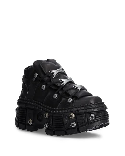 New Rock Studded Platform Sneakers in Black | Lyst
