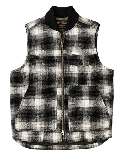Filson Checked Gilet in Black for Men | Lyst UK