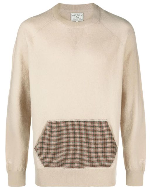 Mc2 Saint Barth Pouch-Pocket Wool Jumper in White for Men | Lyst UK