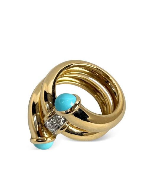 David Webb 18K And Platinum And Diamond Ring in Metallic | Lyst