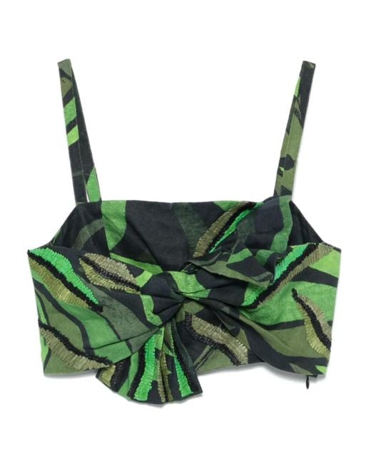 FARM Rio Coconut Tree Flow Top in Green | Lyst