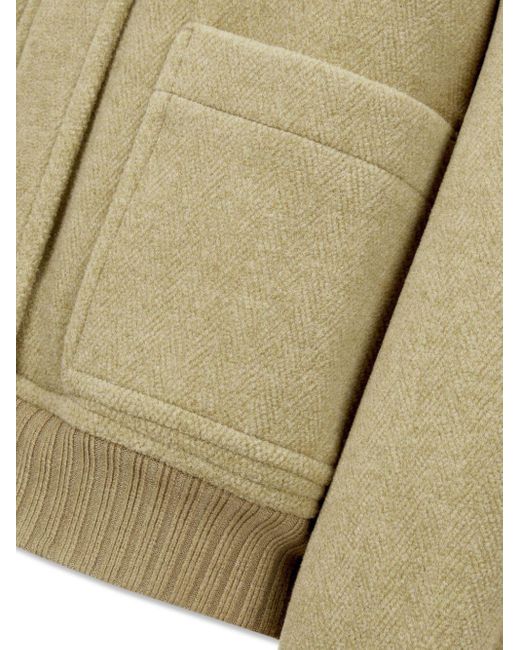 Studio Tomboy X Herringbone-Pattern Jacket in Green | Lyst