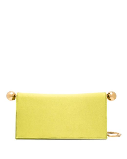 Stephane Rolland Pop Up Silk Satin Shoulder Bag in Yellow | Lyst