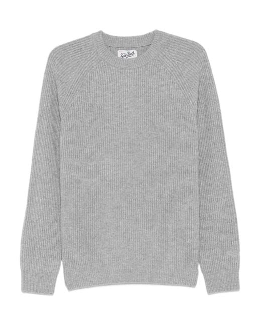 Mc2 Saint Barth Classic Crewneck Sweater in Grey for Men | Lyst UK