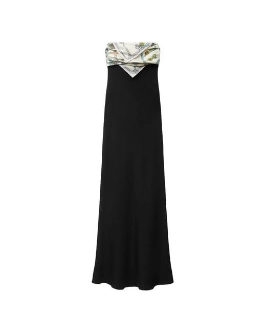 Versace Silk Crêpe Marocaine Strapless Gown in Black | Lyst UK