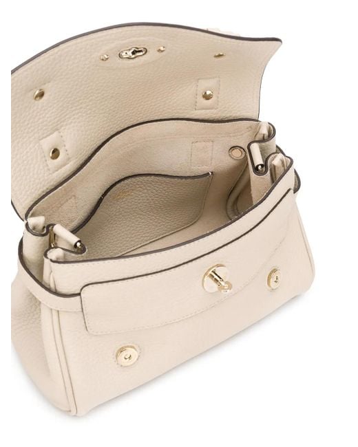 Mulberry Mini Alexa Heavy Ivory Colored Leather Handbag | Lyst UK