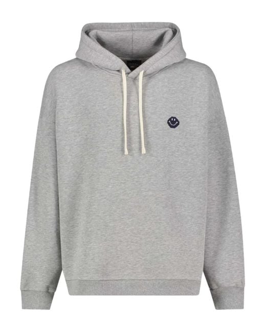 Joshua Sanders X Smiley Logo-Detail Hoodie in Grey for Men | Lyst UK