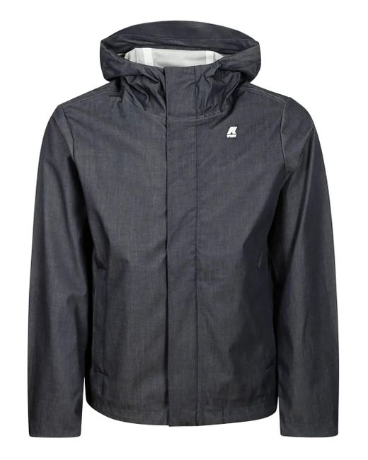 K-Way Adjustable-Hood Jacket in Black for Men | Lyst UK