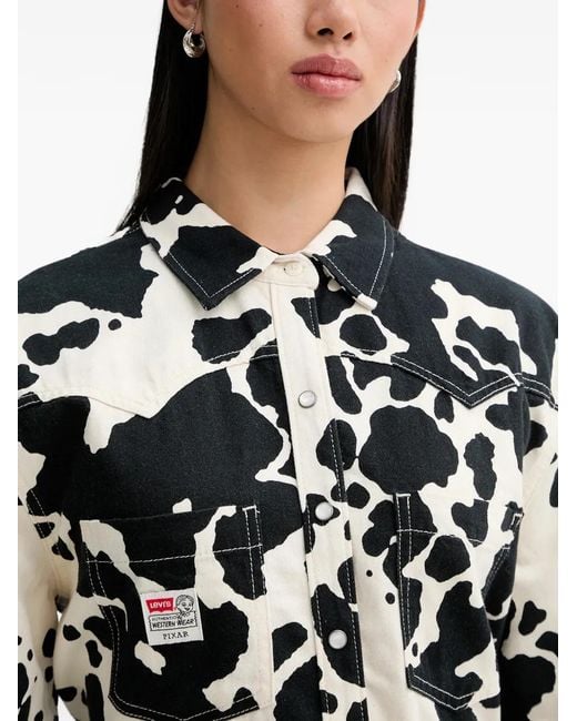 Levi's X Toy Story Cow-Print Western Shirt in Blue | Lyst UK