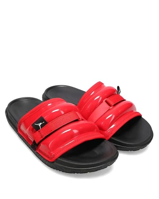 Nike Super Play "Patent" Slides in Red for Men | Lyst
