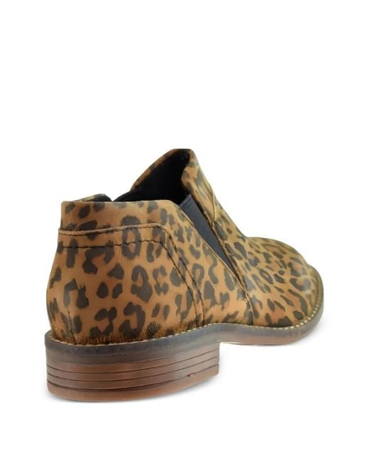 Clarks Camzin Mix Leopard-Print Boots in Brown | Lyst UK